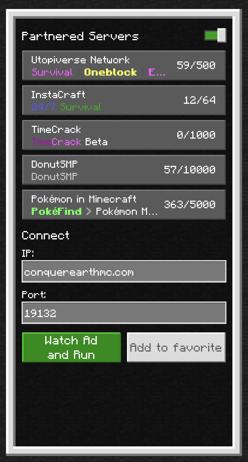 ConquerEarthMC | Home